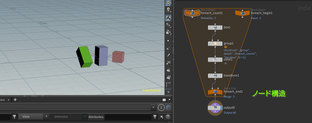 HoudiniのExpressionをFontノードでプレビューする