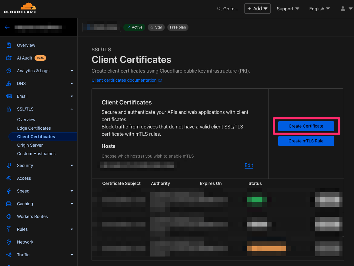 CloudflareでmTLSを利用して特定のホストに対するアクセスを制限する