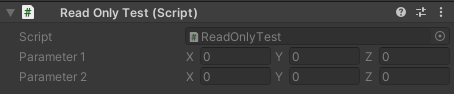 【Unity】ReadOnly属性: Inspectorで編集不可のパラメータを表示したい