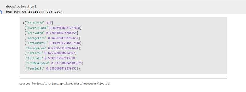From data to insights: Clojure for data deep dive (by Kira McLean) を見ながら作業したメモ