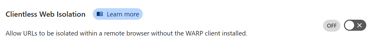 Cloudflare One(Zero Trust) のRemote Browser Isolation 設定手順
