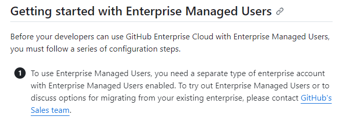 EMU有効化時のMicrosoft Entra - GitHub Enterpriseの構成