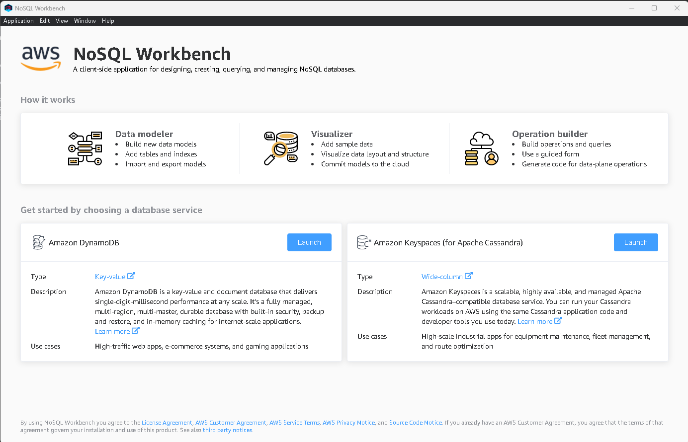 NoSQL Workbenchの画面説明｜NoSQL Workbenchで学ぶAmazon DynamoDB