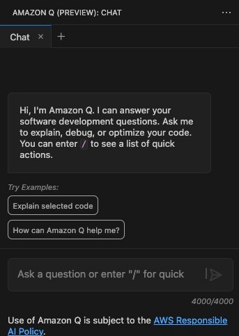 Amazon QをVScodeで利用する