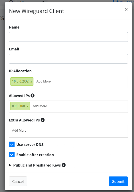 ラズパイでWireGuard(+wireguard-ui)の構築