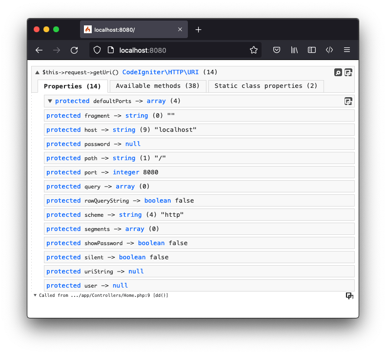Codeigniter4でddを使う 8772