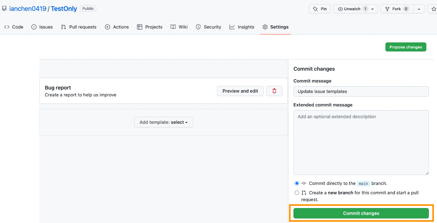Github Template 