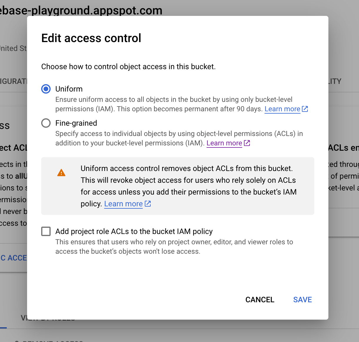 Cloud Storage のアクセス制御についてメモ