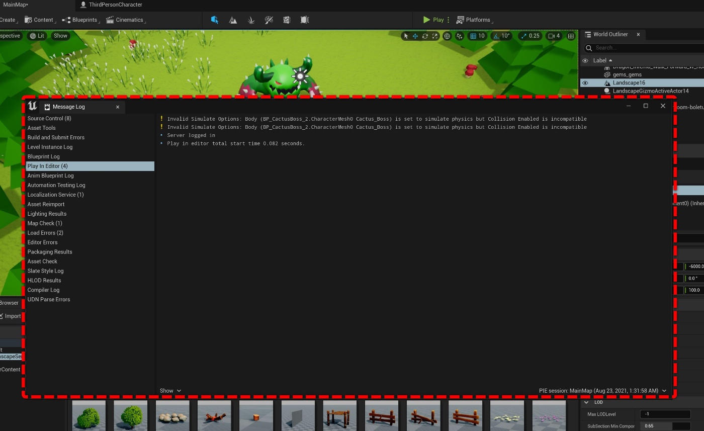MessagaeLogを非表示にする方法[UE4,UE5]｜UnrealEngine5(UE5)の教科書[旧]