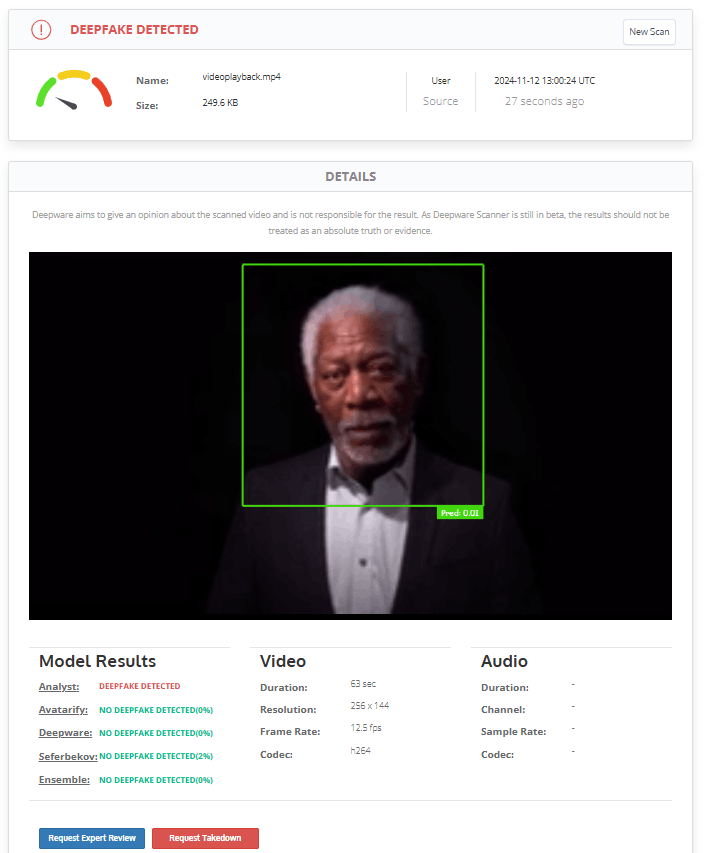 Deepware Scanner試してみた