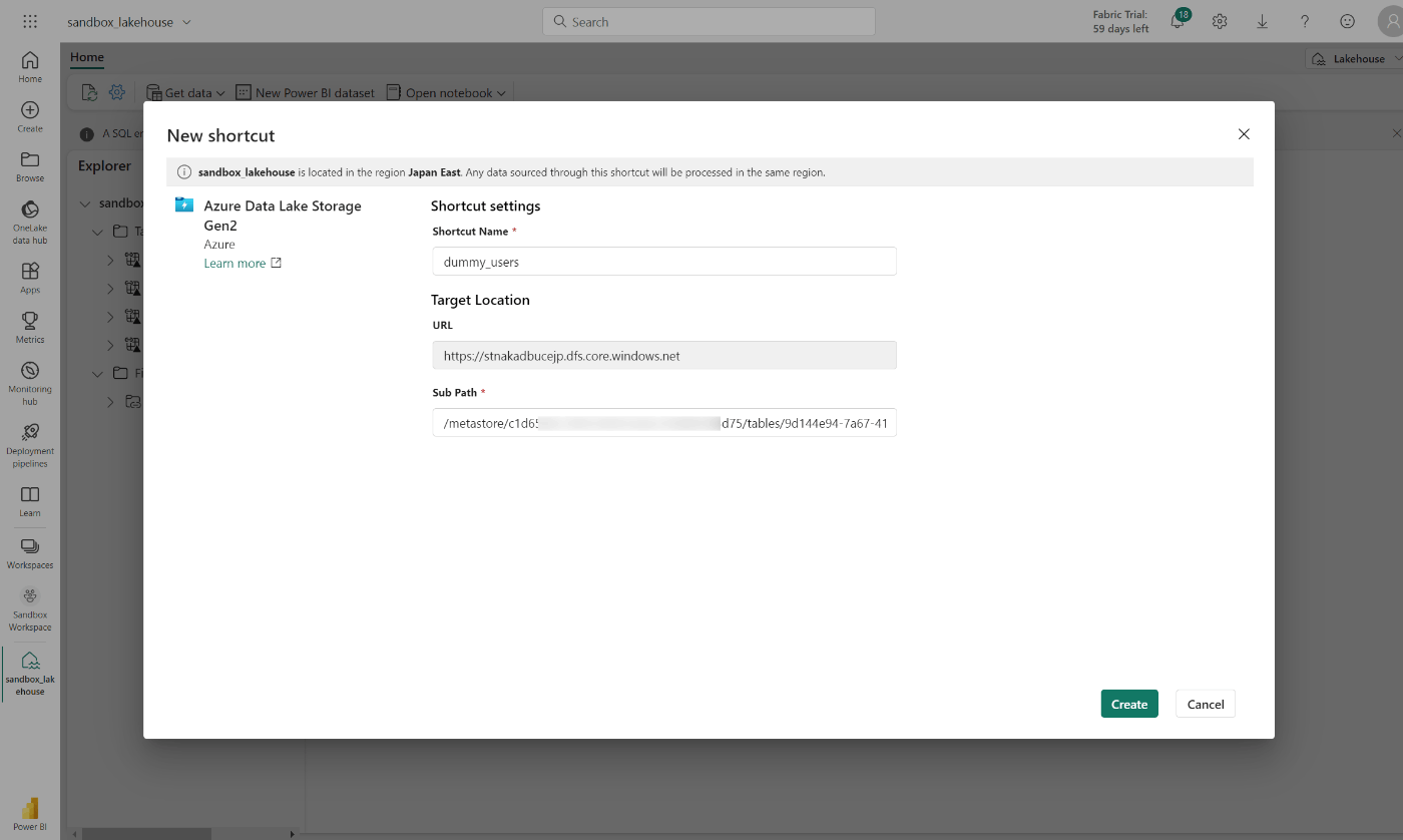 Experiment for Delta UniForm & Microsoft Fabric Shortcut