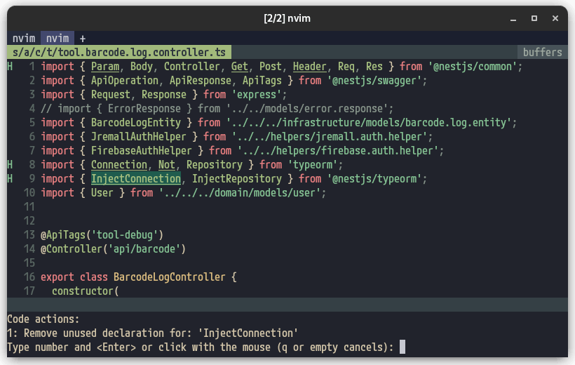 LSP code actionとは