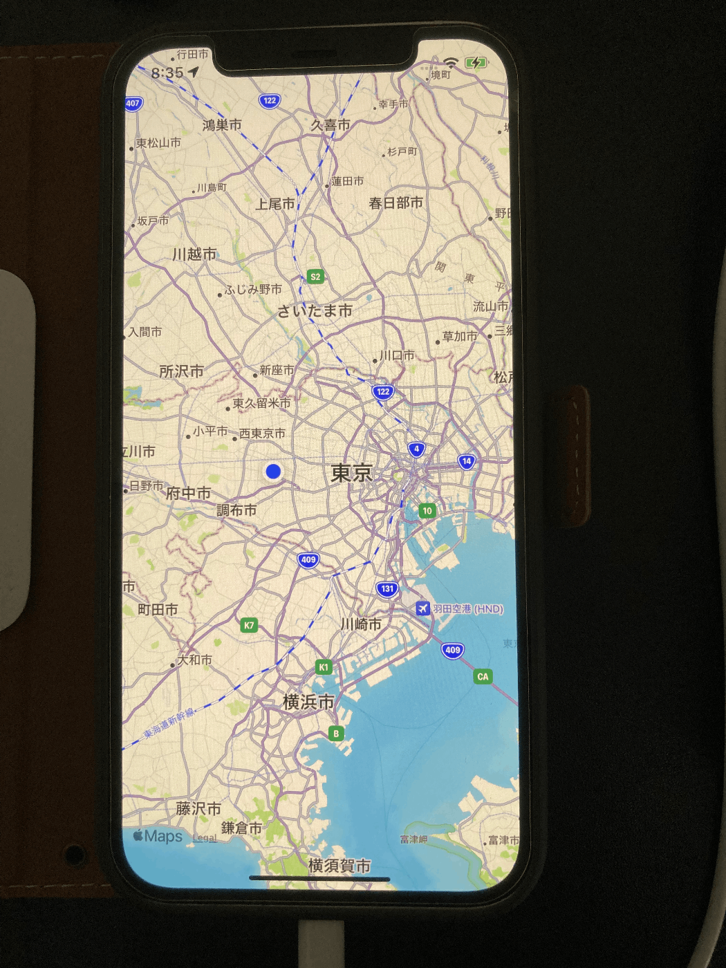 Swiftuiのmapkitで現在位置を青く点滅させる
