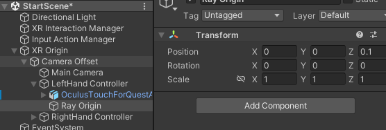 [Unity]XR Interaction ToolkitからOculus Integrationのコントローラーモデルを動かす