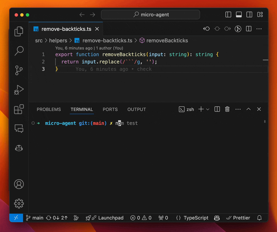 テストを作成し、passするまでコードを自動修正する AI Agent「Micro Agent」を動かす