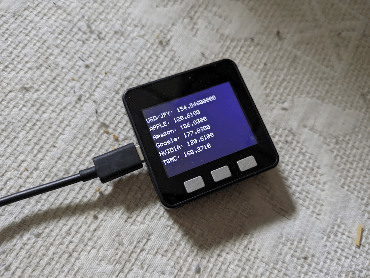 M5Stackでドル円株価の表示
