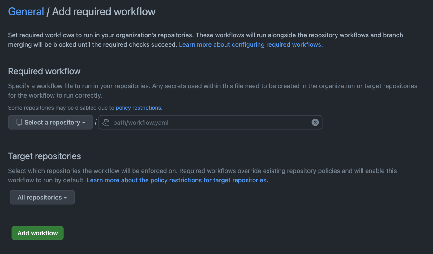 Github Actions の Organization Wide Required Workflows を実験する