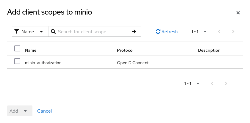 MinIO + keycloak の SSO設定