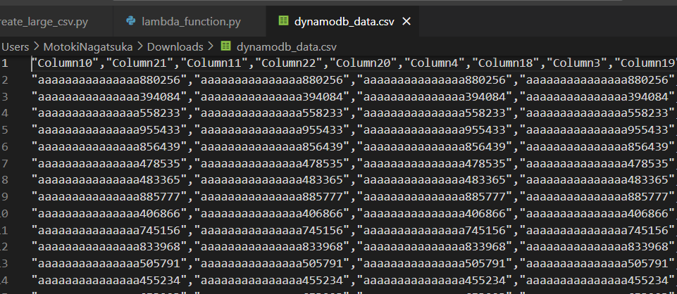 DynamoDBからLambdaで100万件のデータを引っこ抜いてみる