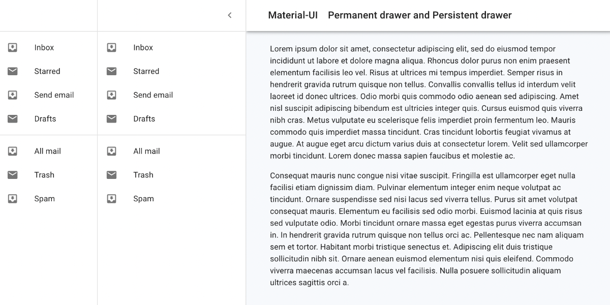 【Next.js,Material-UI】2種類のDrawer を組み合わせる方法