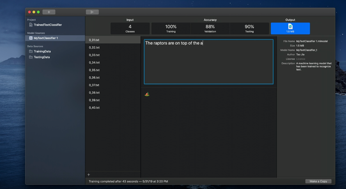 学習メモ：Training Text Classifiers in Create ML - WWDC 2019 - Videos - Apple Developer