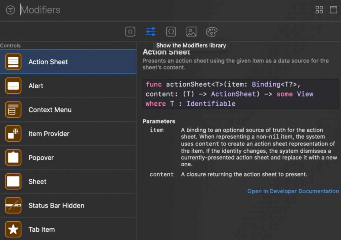 Xcode Libraryに自作のSwiftUIのViewとModifierを追加して生産性を上げる