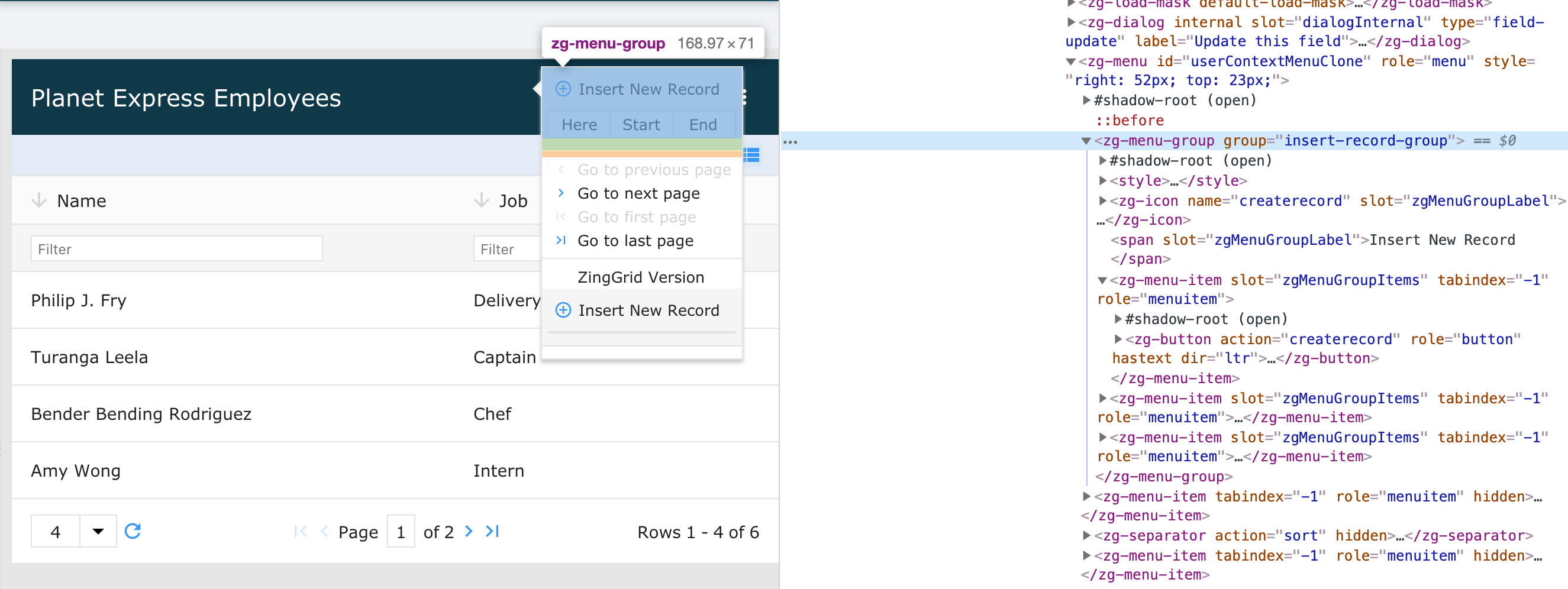 ZingGrid Web Component Docs ZingGrid