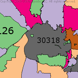 Usps Zip Code Map Atlanta